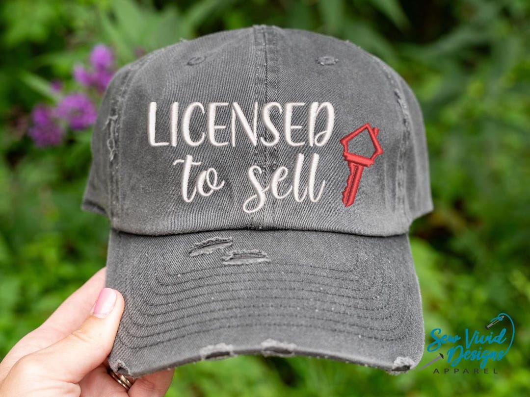 Licensed to Sell Hat | Distressed Baseball Cap OR Ponytail Hat | Real ...