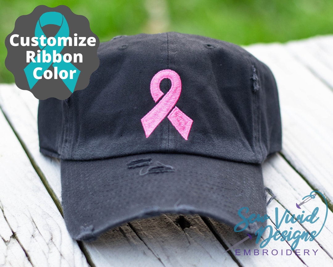 Cancer Ribbon Hat Breast Cancer Awareness Ovarian Cancer - Etsy