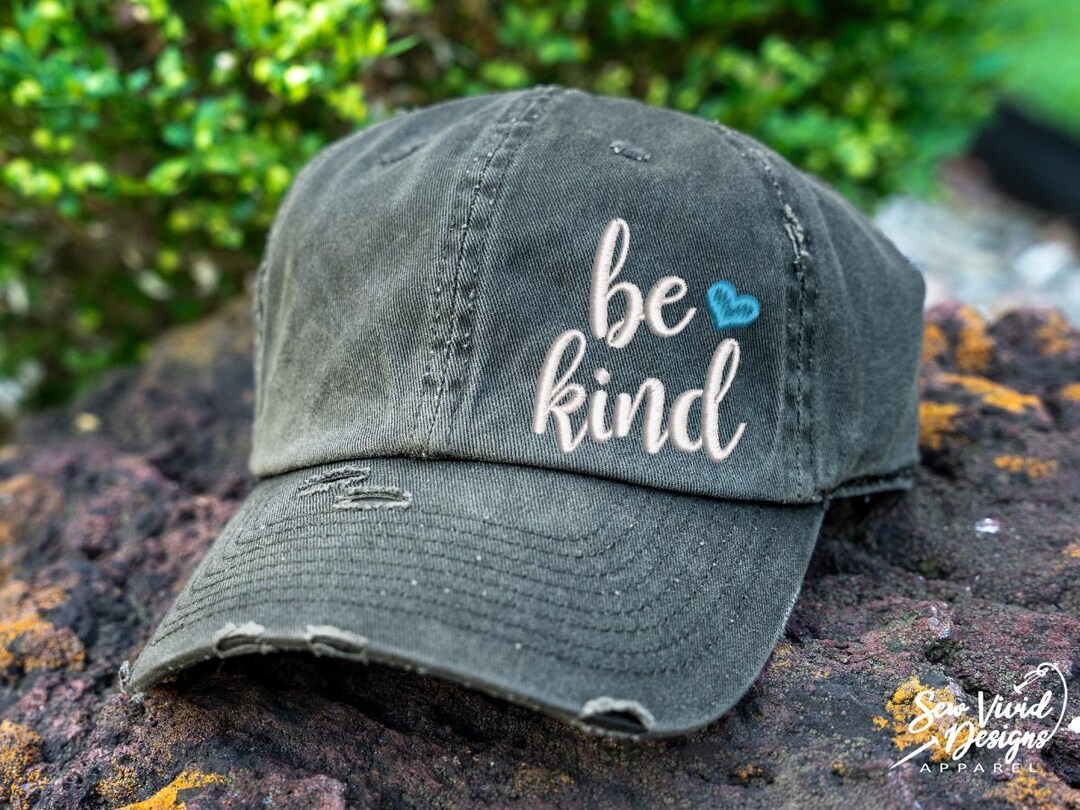 Be Kind Hat | Vintage Baseball Cap OR Ponytail Hat | Choose Kindness ...