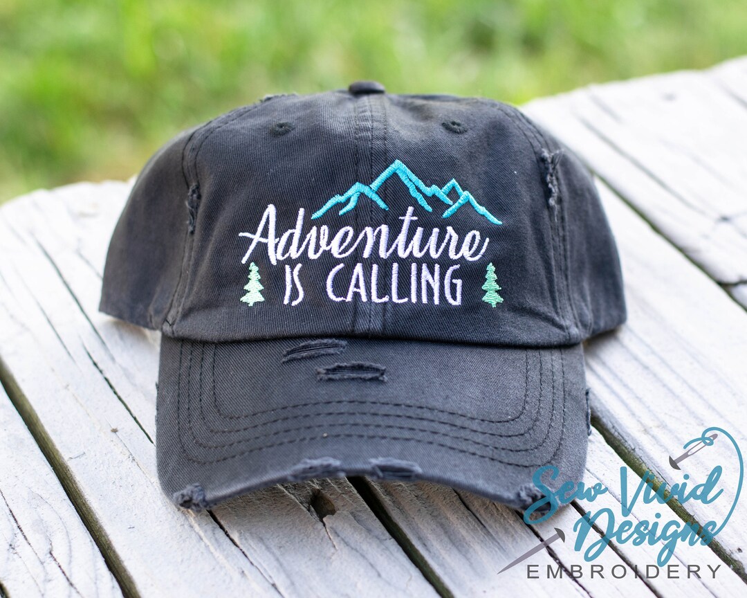 Adventure is Calling Hat Mountains Hat Adventure Awaits Hiking Hat ...