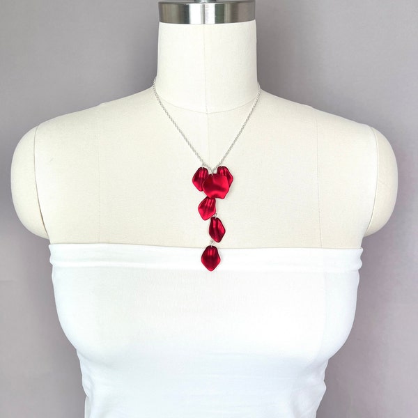 Red Statement Necklace - Etsy