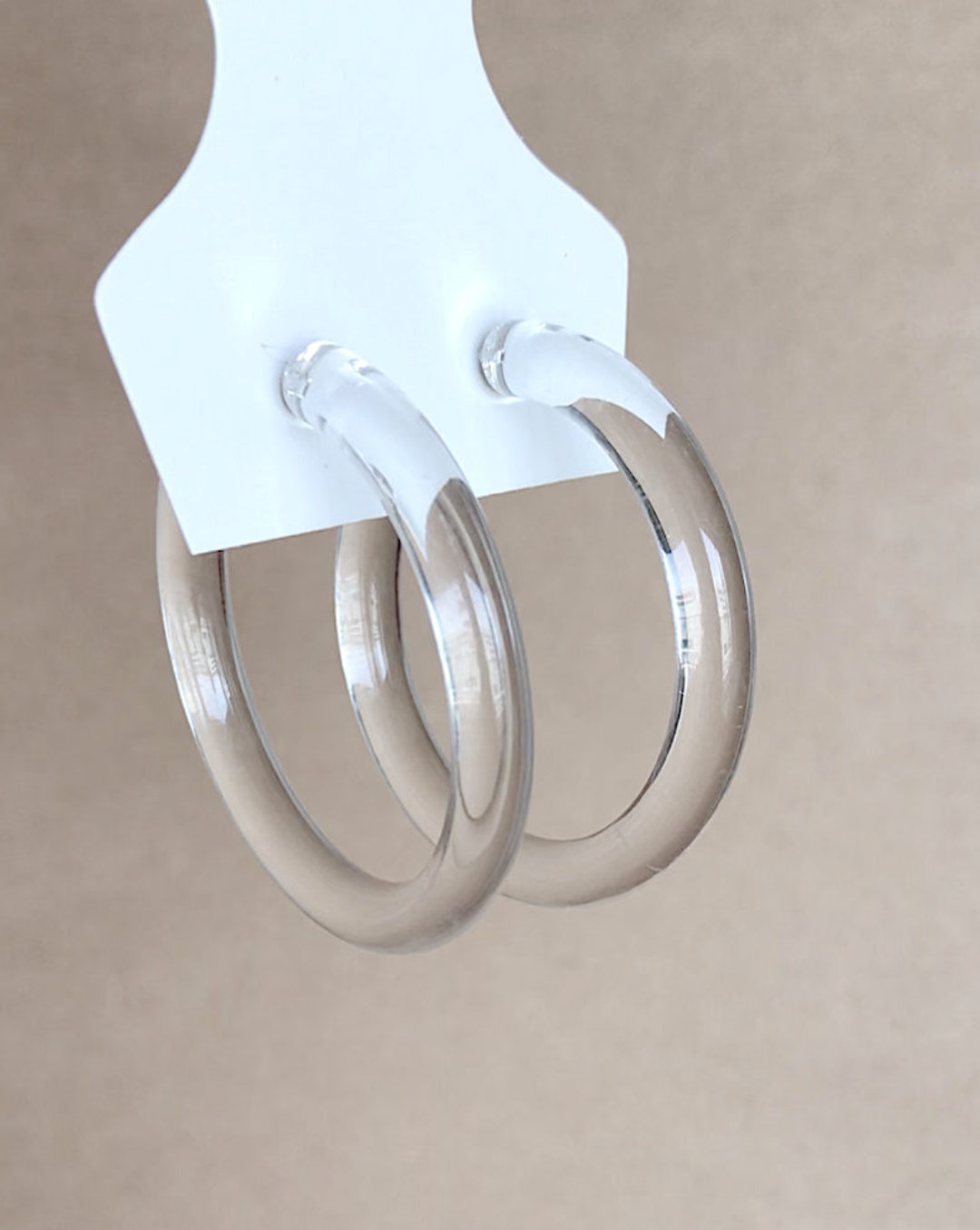 Clear Acrylic Hoops, Transparence Hoops, Statement See True Hoops - Etsy