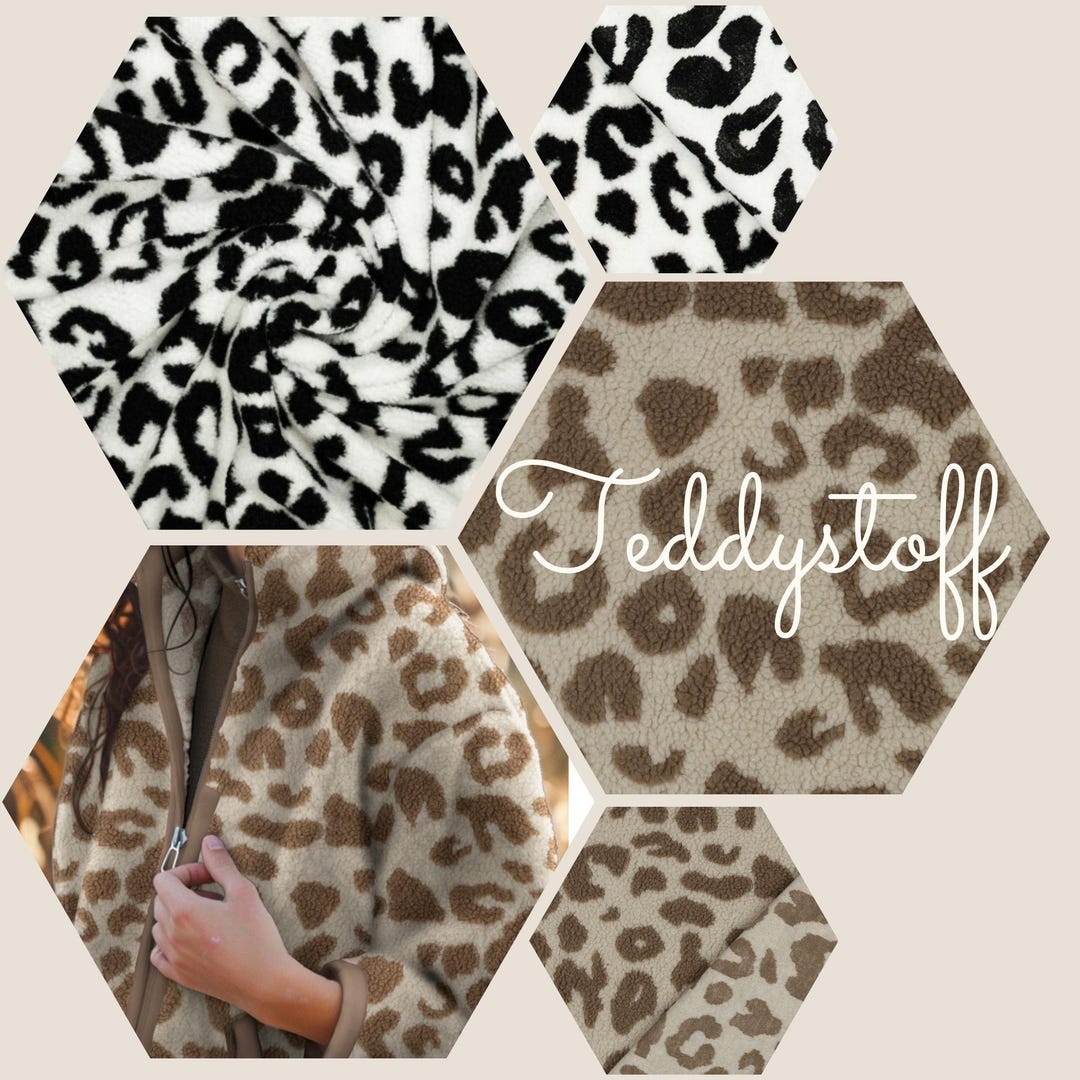 Teddy Fabric With Leo/leopard Pattern Teddy Coat and Jacket Fabric ...