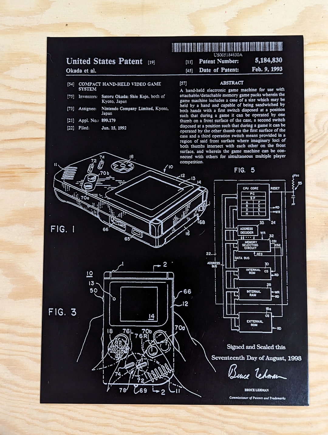 Classic Gaming and Toy Patents Engraved on Sleek Aluminium Surface - Etsy