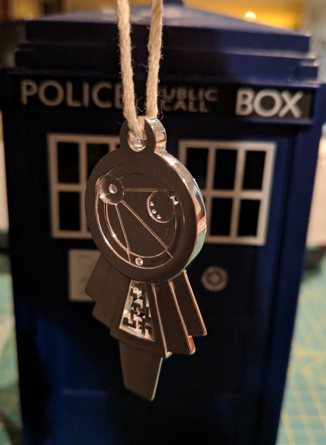 Personalised TARDIS Key in Rhodium Brass or Silver - Etsy Australia