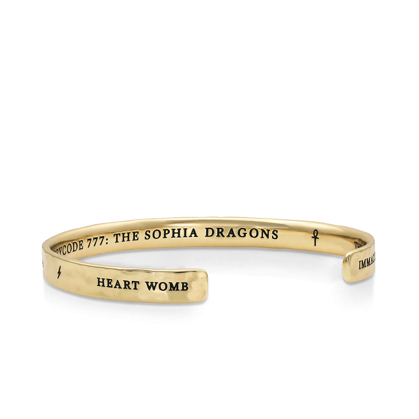 The Sophia Dragons Keycode 777 Cuff in Brass - Etsy