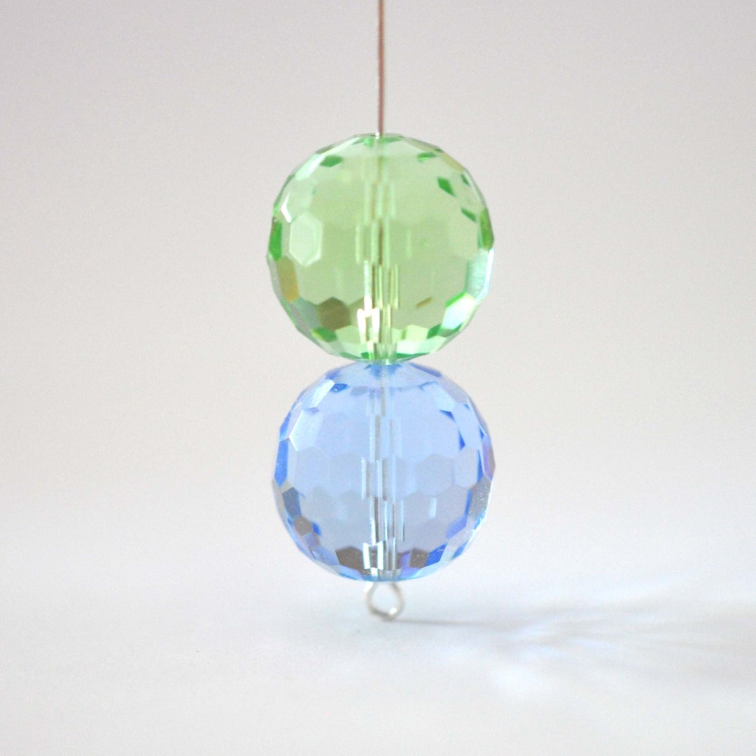 Light Sapphire or Peridot 18MM Big Disco Ball Bead Austrian Crystal ...