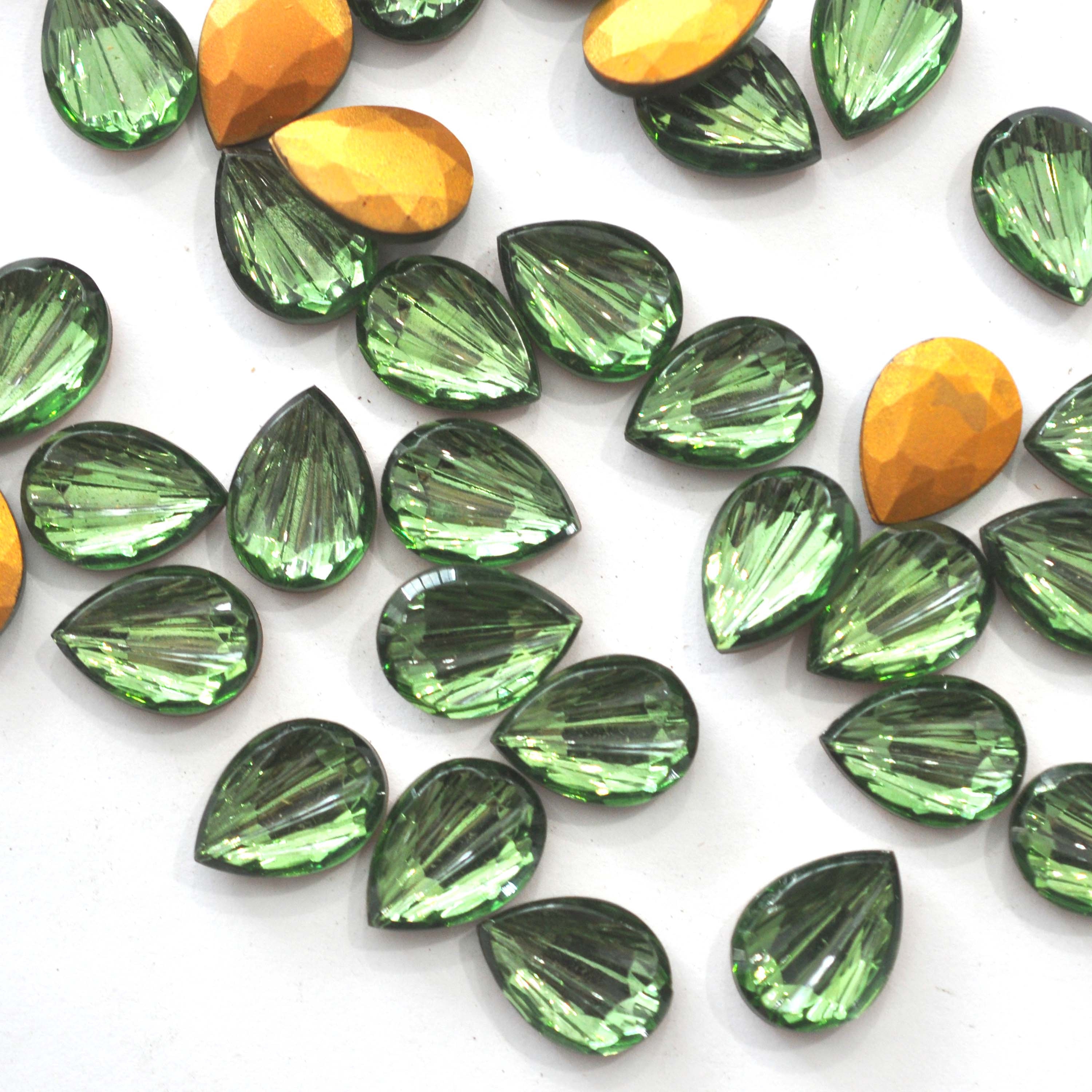 Erinite 15x11mm Vintage Concave Textured Pear Shape Glass - Etsy