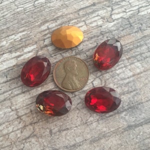 Siam Black Diamond 2 Tone 18x13mm Faceted Glass Oval Rhinestones, Made ...