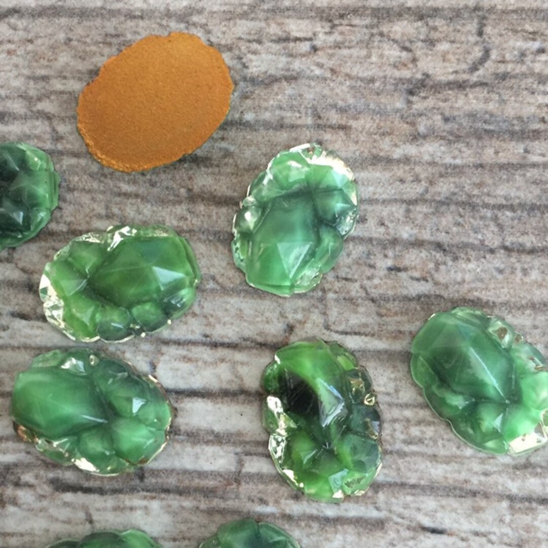 Apple Green & Bicolor 14x10mm Vintage Mountain Textured Top - Etsy