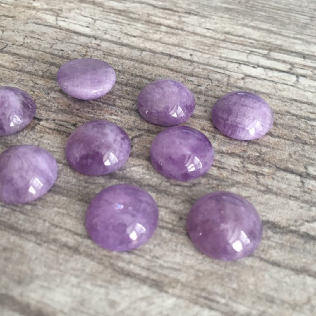 12mm Cape Amethyst Genuine Round Natural Cabochons, Cabs (SP040) - 2 ...