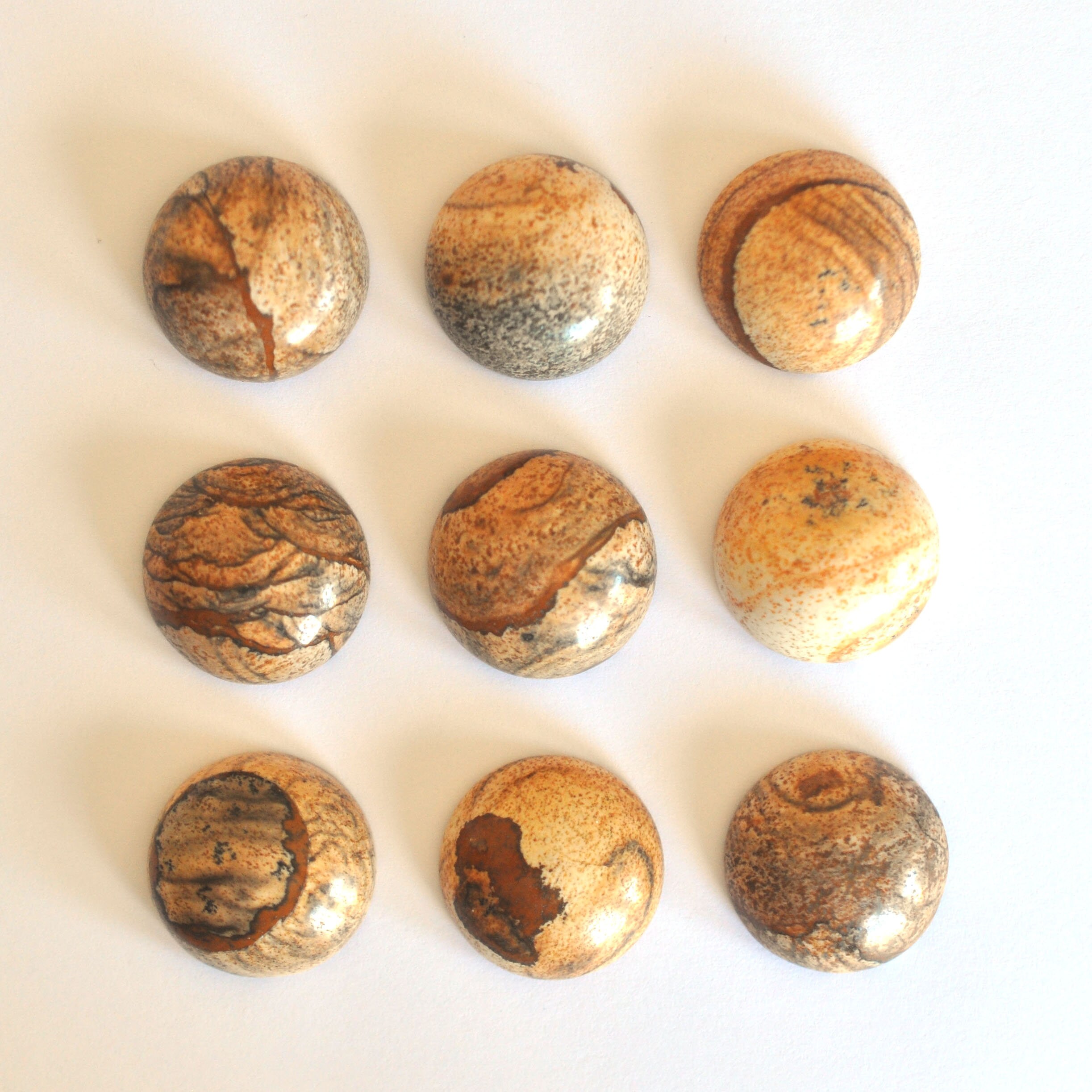 Jasper Picture Landscape 18mm round genuine natural cabochons | Etsy