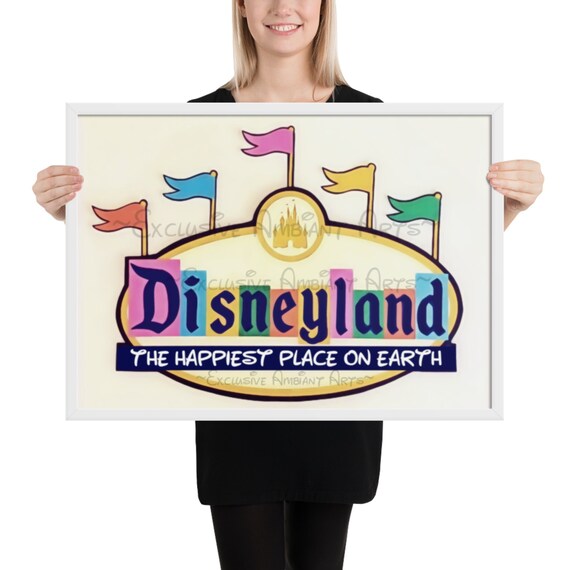 Colorful Disneyland Birthday Party Banner Retro Entrance Sign | Etsy