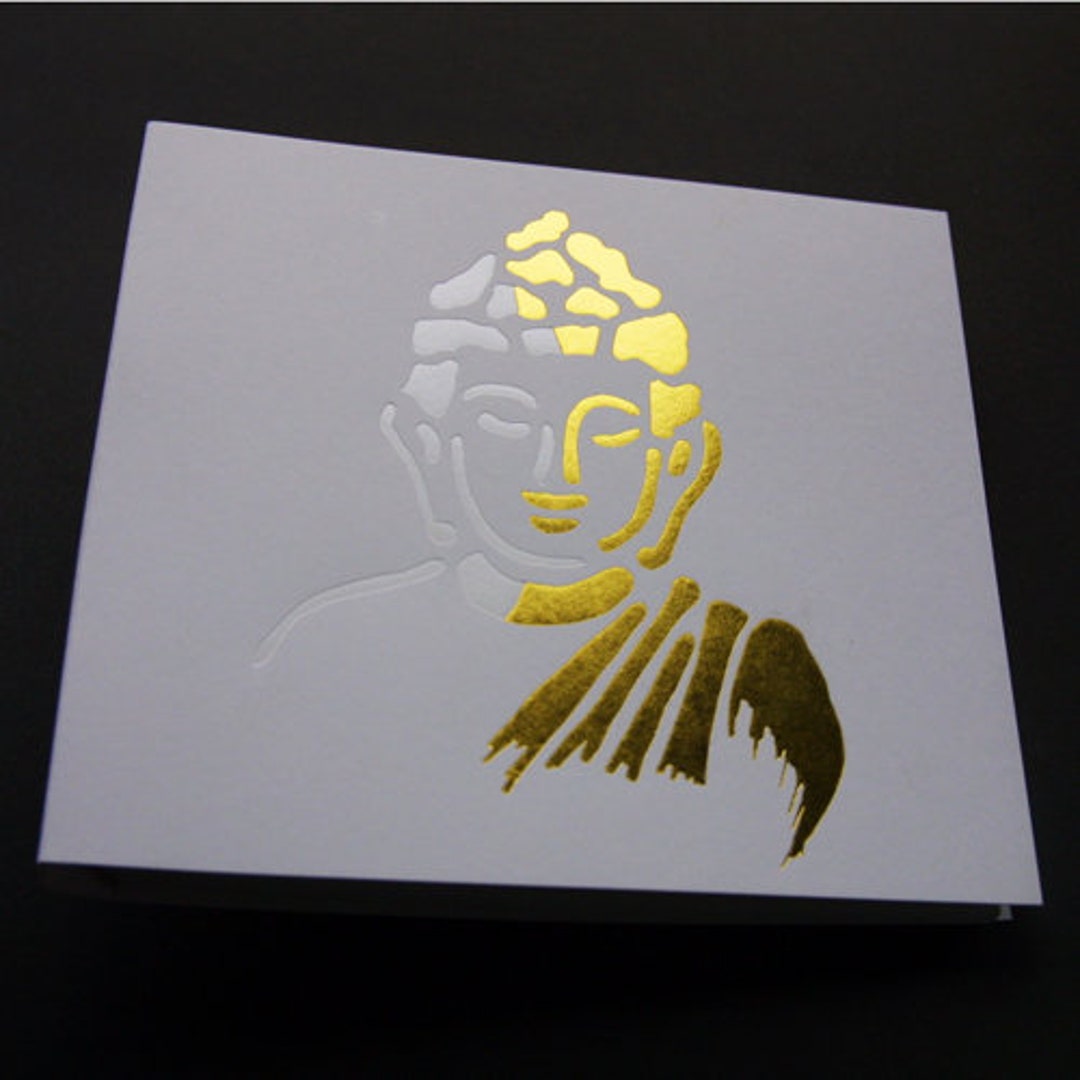 Letterpress Card With Buddha Head - Etsy