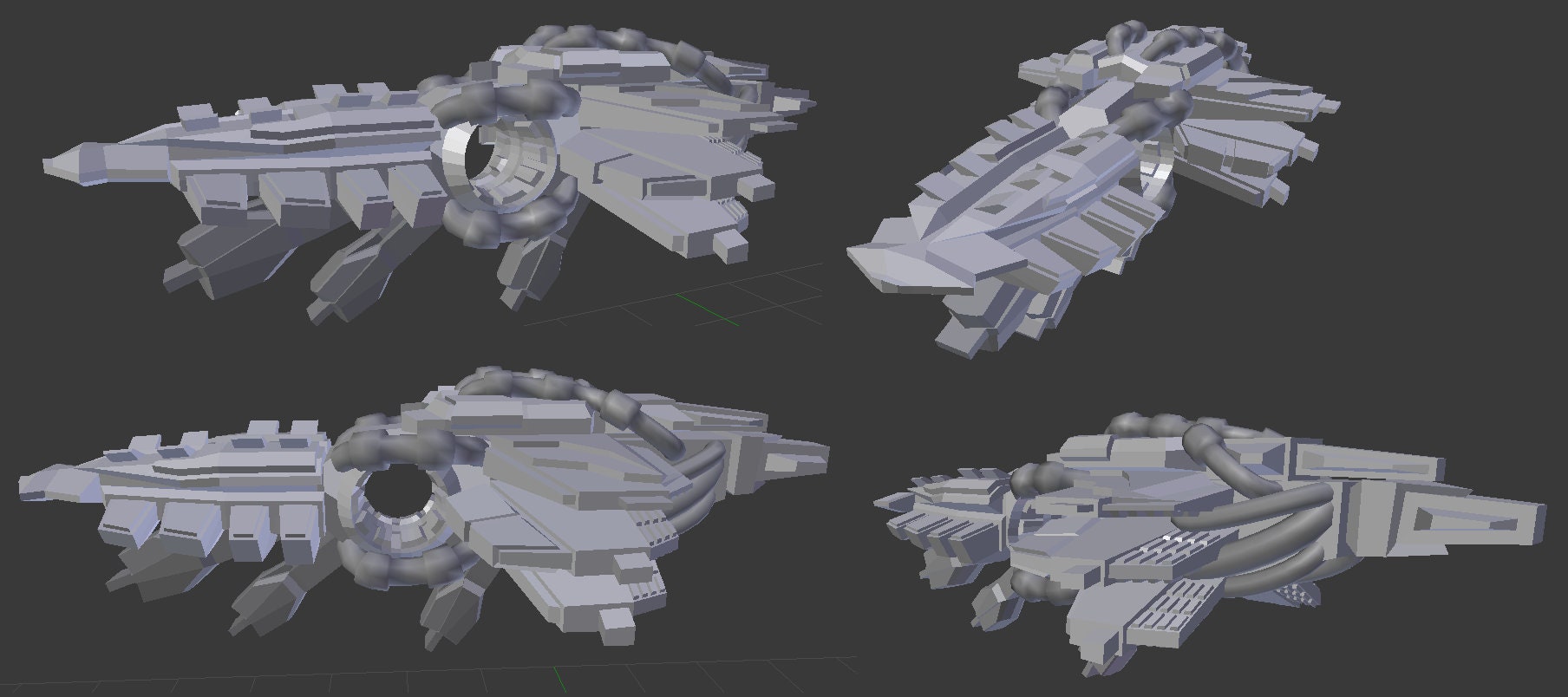 Helghast Starships 2 Ships RPG Starship Cruiser Miniature - Etsy