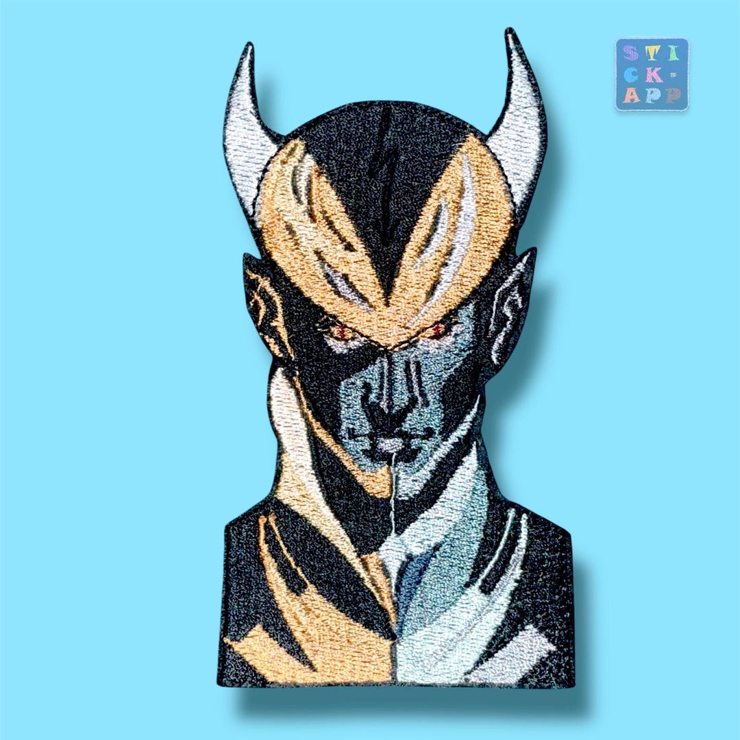 Devil Demon Mephisto – Embroidery Appliqué in Strong Contrasts ...