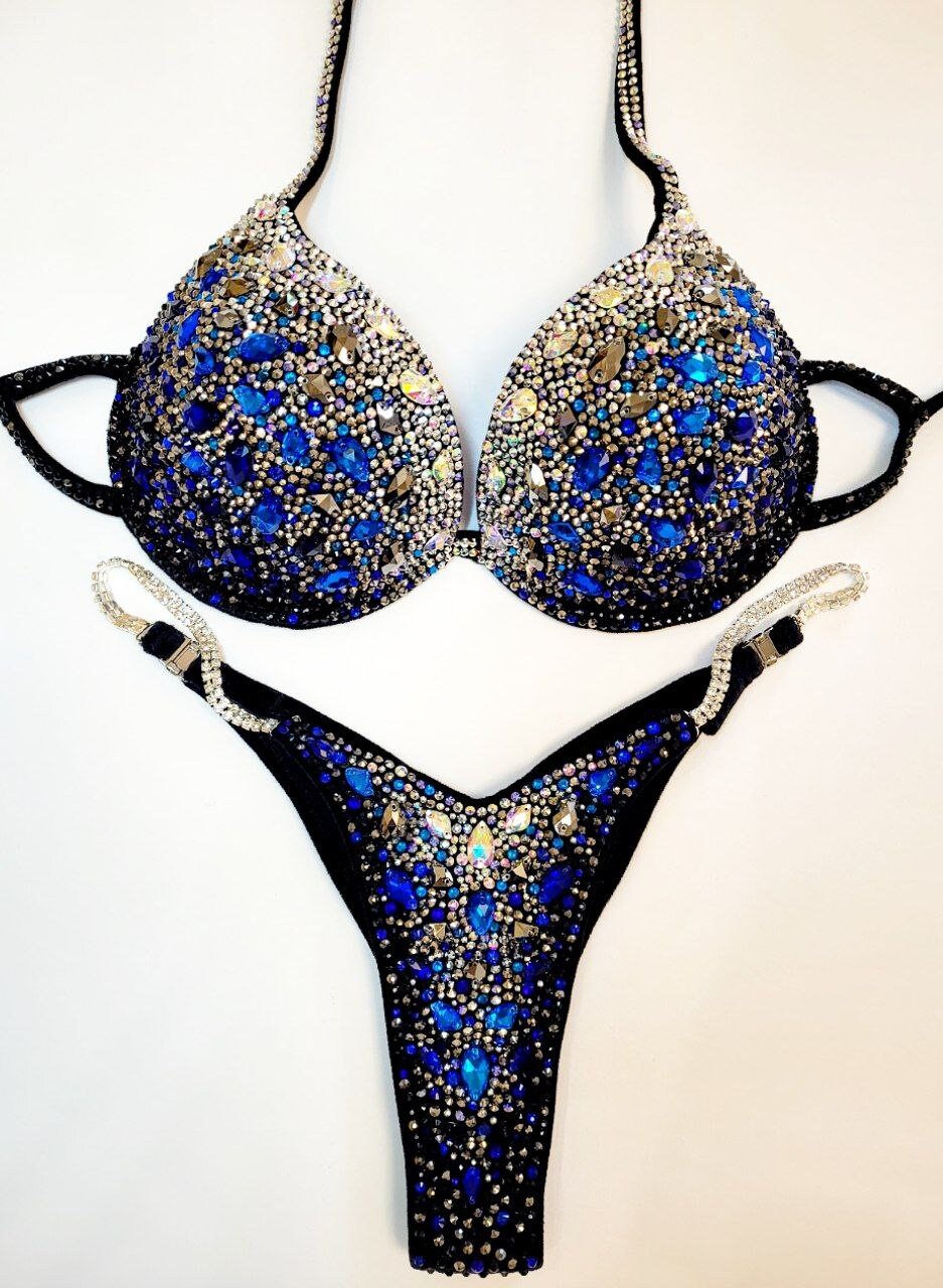 NPC IFBB Lux Suit . Silver Bikini Suit, Fitness Suit, Competition Suit .figure Suit, Posing Suit ...