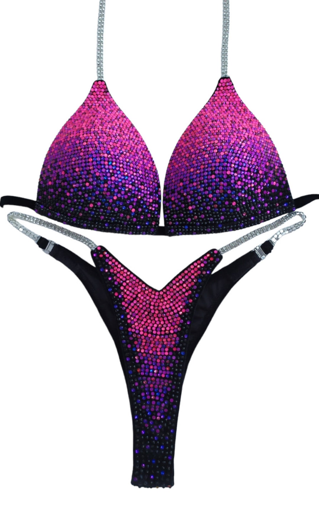Pink Competition Suit NPC IFBB Lux Suit . Bikini Suit , Fitness Suit ...