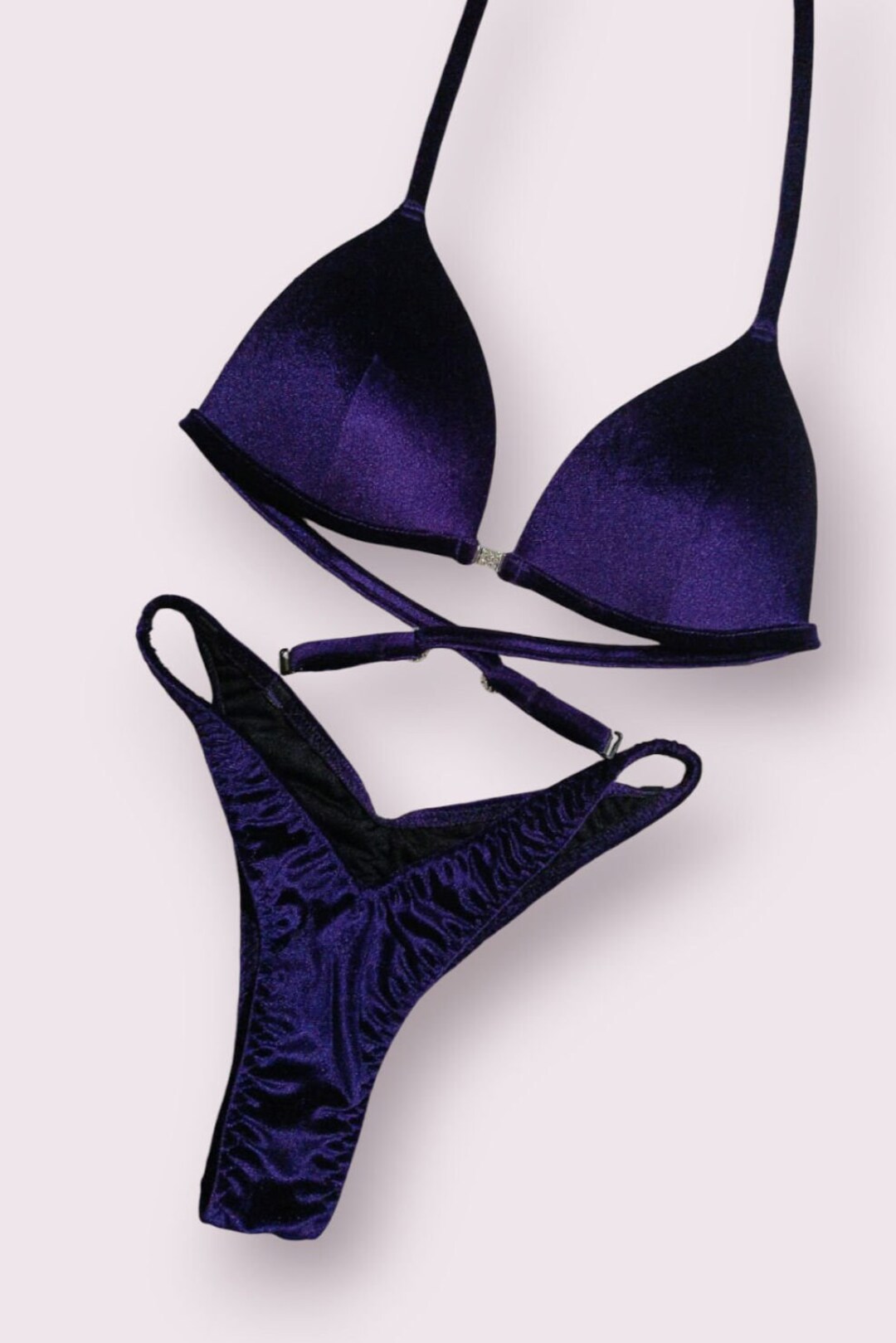 Purple Base Fitness Suit. Violet Base Bikini Suit. Competition Bikini ...