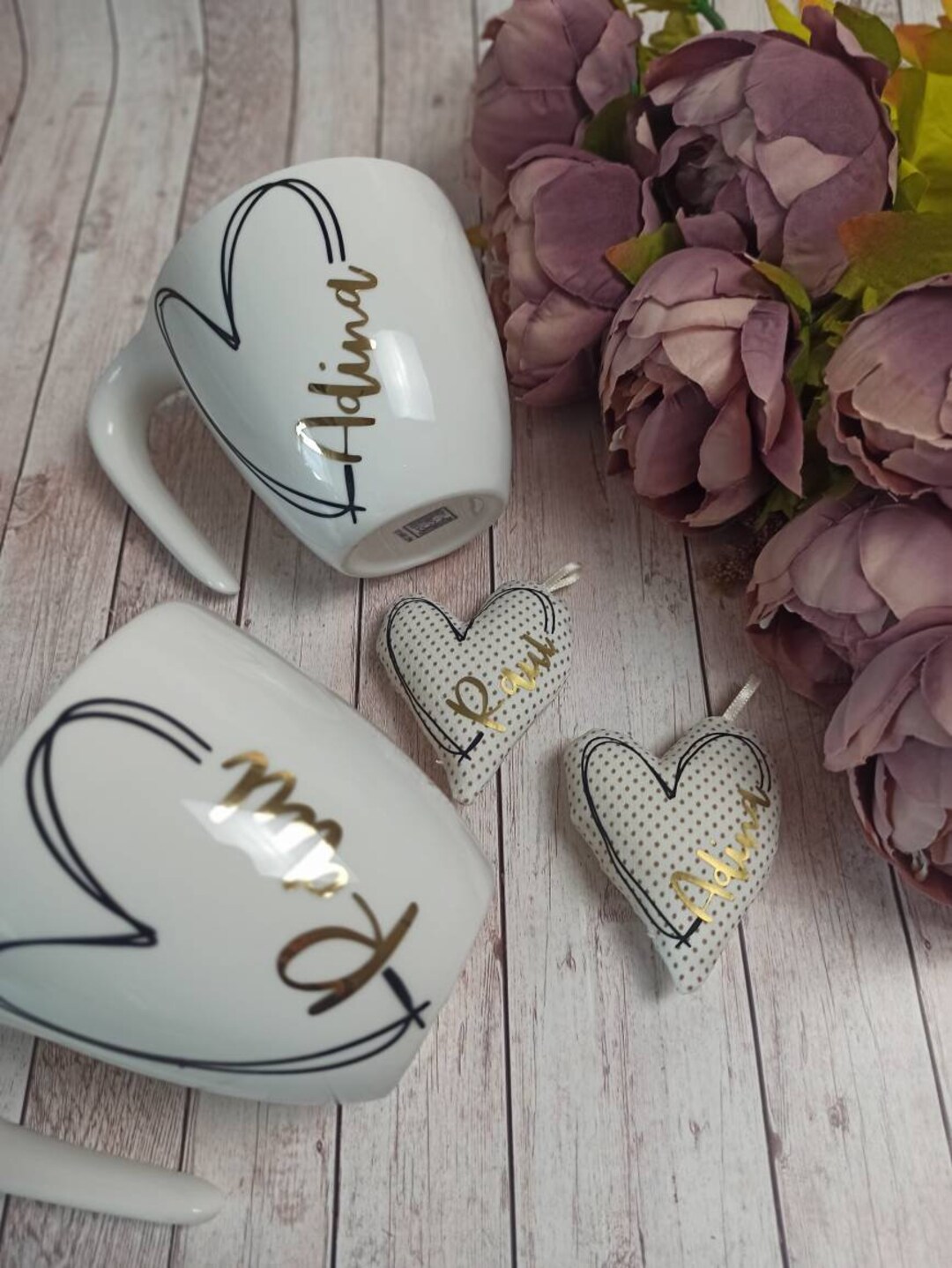 Keychain+coffee Cups Personalized/couple Gift/engagement Wedding/new ...