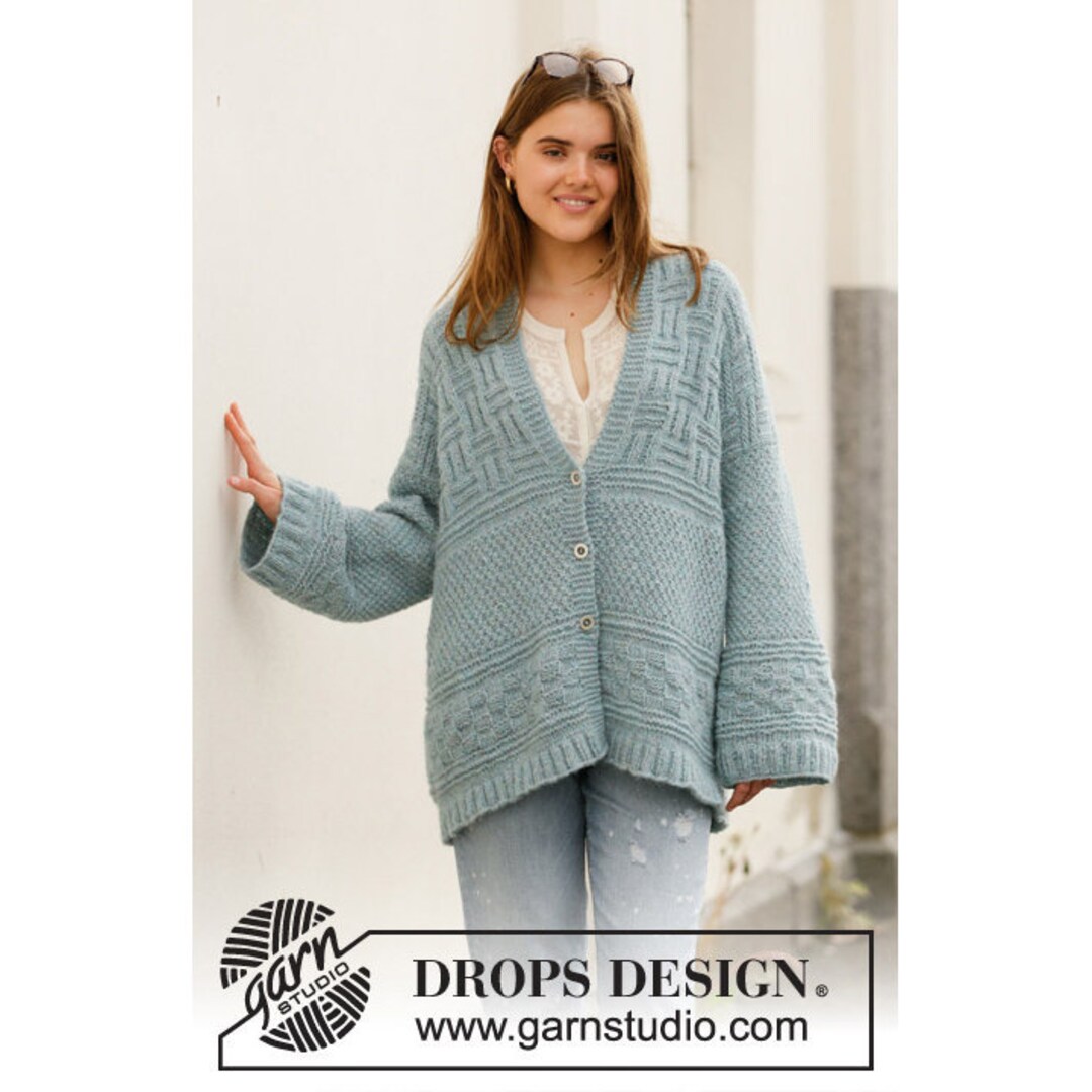 Oversized Cardigan, Hand Knitted Women's Jacket in Alpaca and Wool ...