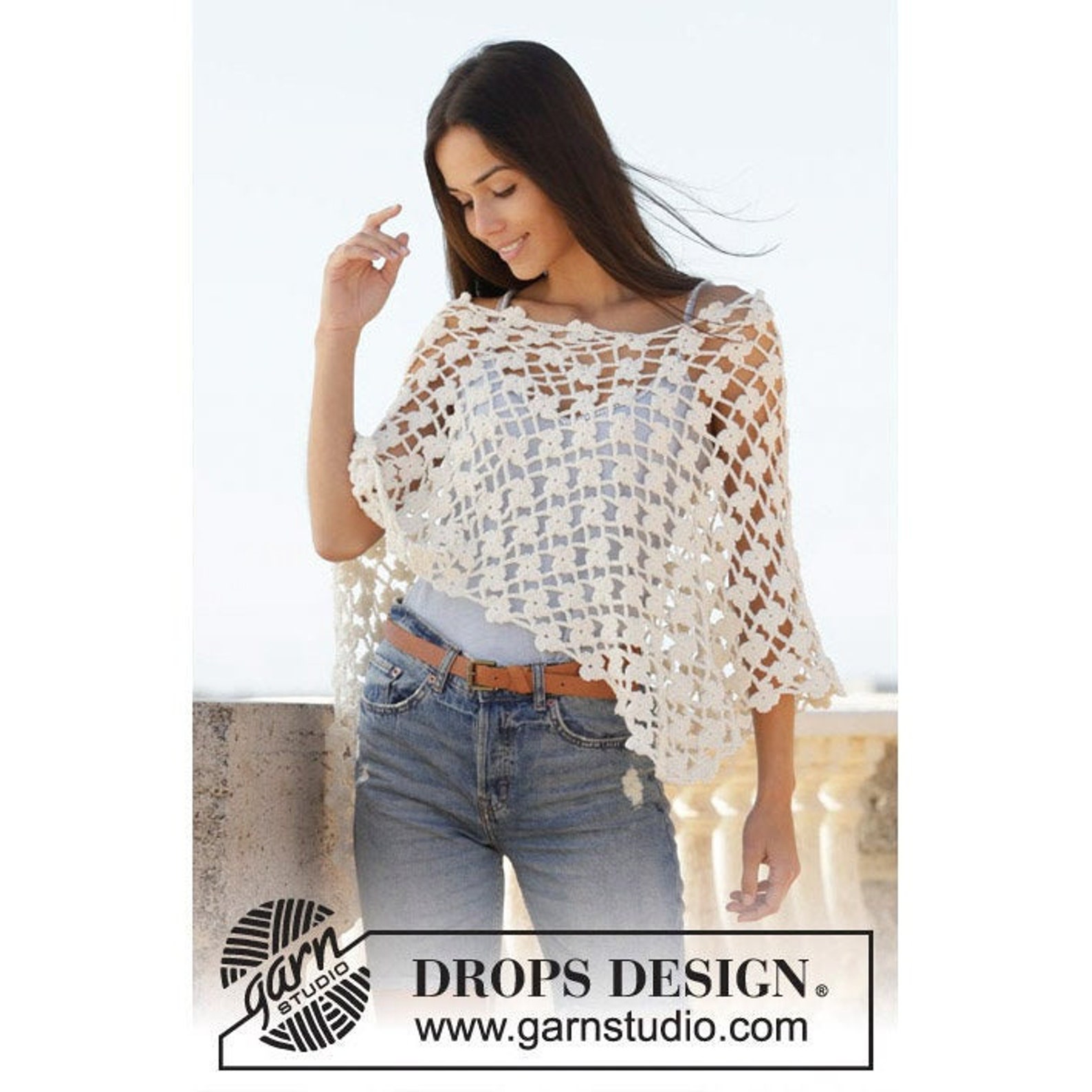 Spring Summer Hand Crocheted Women's Poncho in Merino Wool, Boho Chic ...