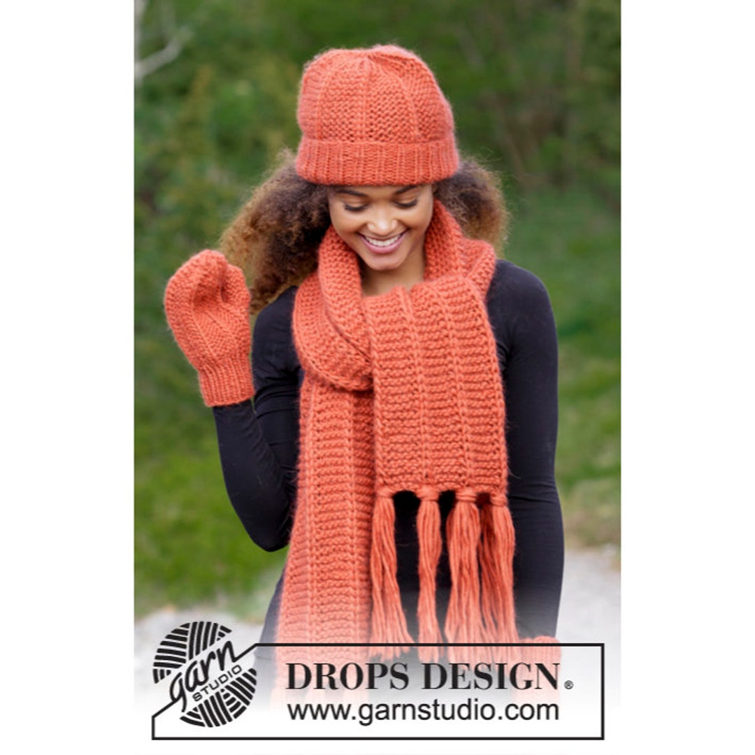 Luxurious Winter Hat - Hand Knit Wool Set - Womens Wool Hat - Thick ...