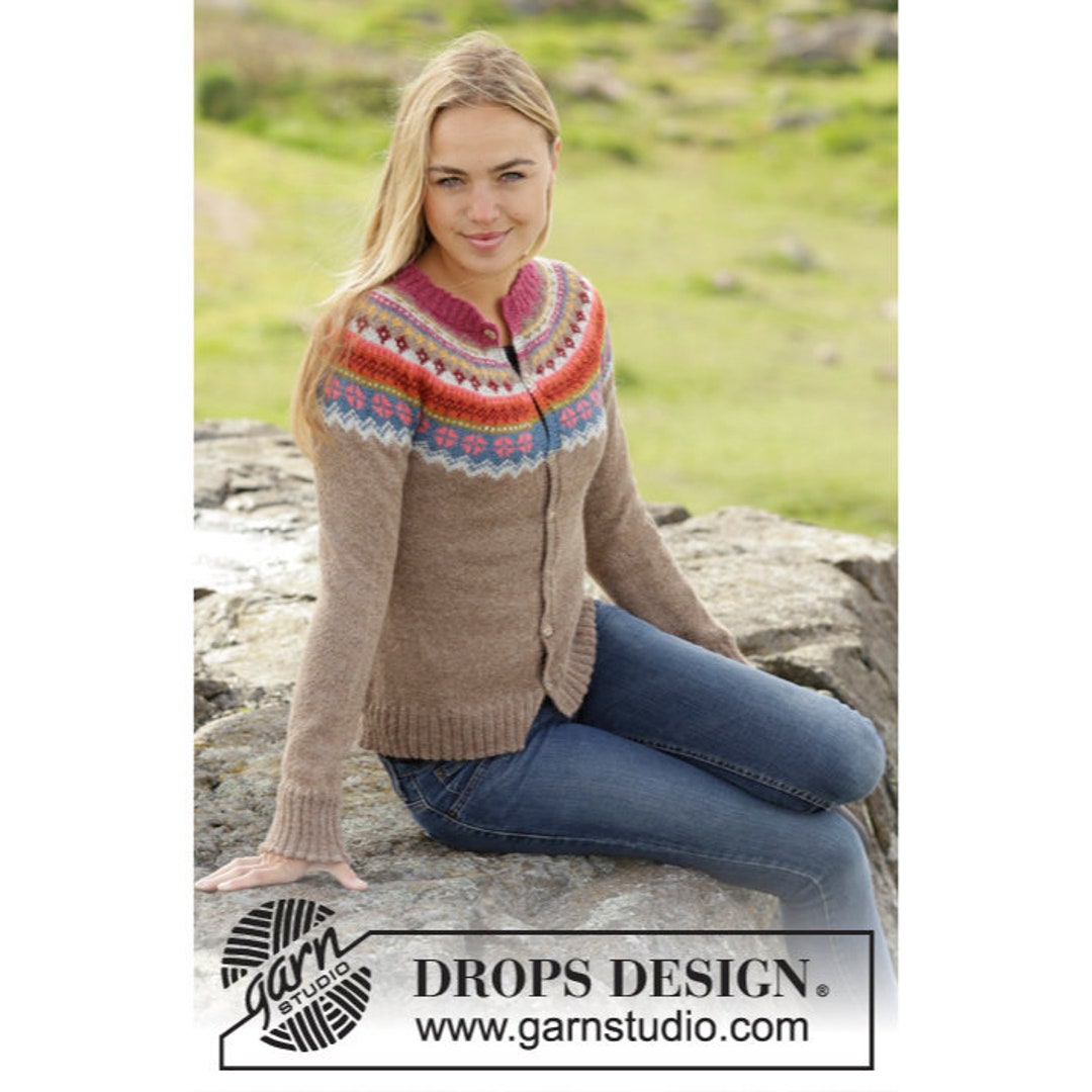 Cardigan donna fatto a mano in alpaca, maglionestile norvegese ...