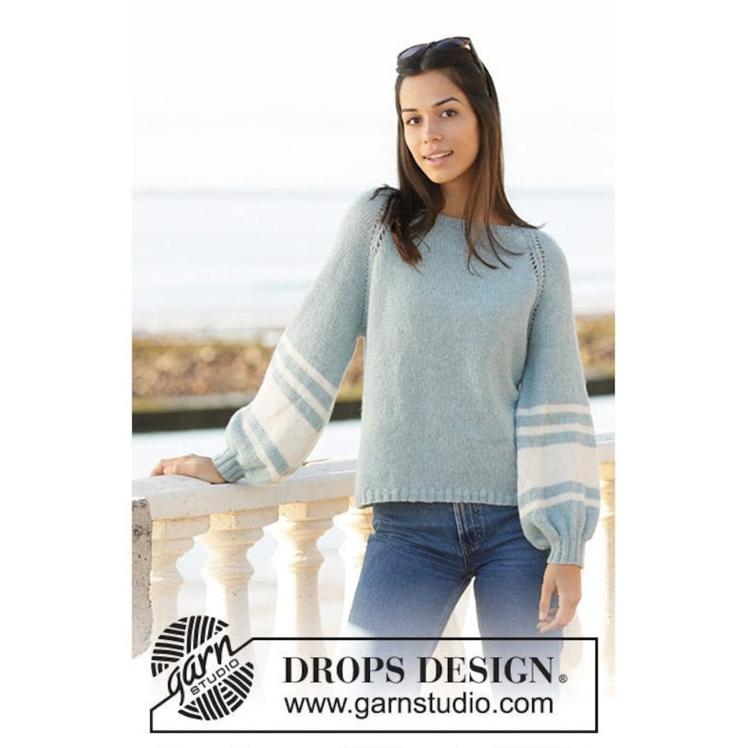 Hand Knitted Women's Jumper in Alpaca and Wool, Puffed Sleeves Jumper ...