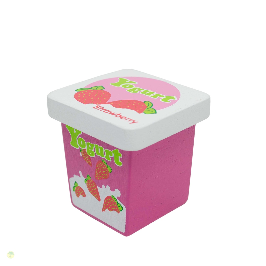 Strawberry Yogurt, Wooden Toy - Etsy