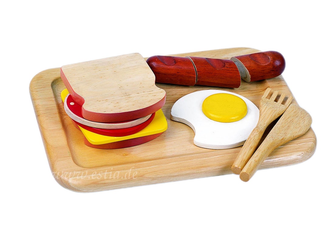Breakfastset 1 Made of Wood - Etsy