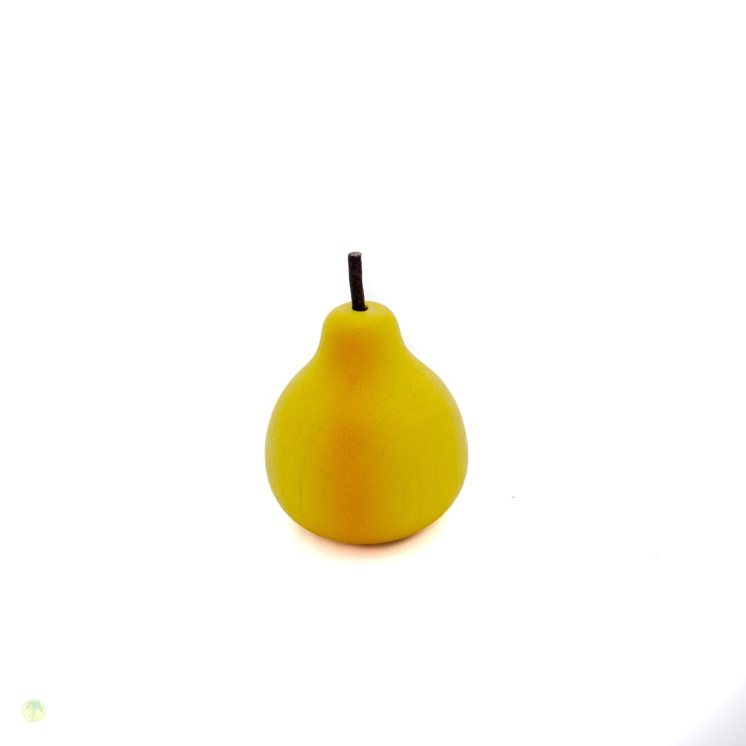 Wooden Play Food Pear, Yellow - Etsy