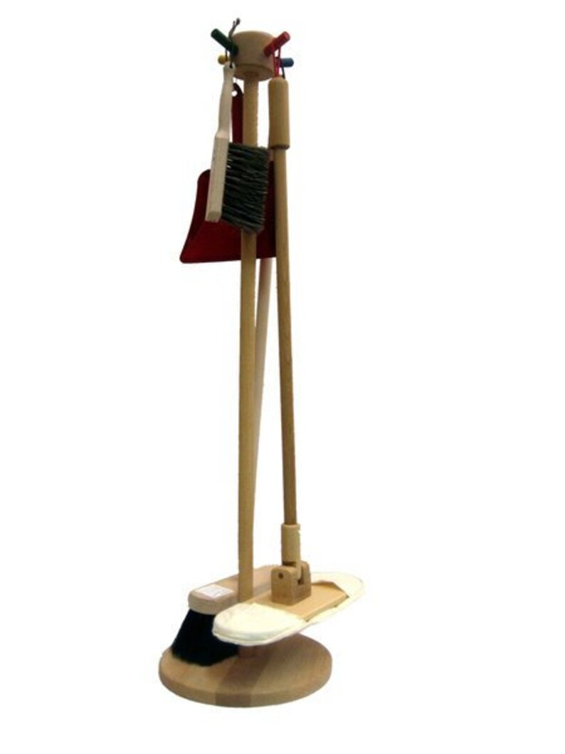 Cleaning accessories with stand made of wood | Etsy