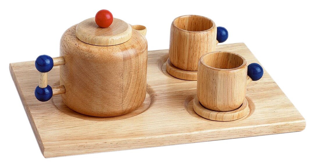 Pot and Cups Made of Wood - Etsy