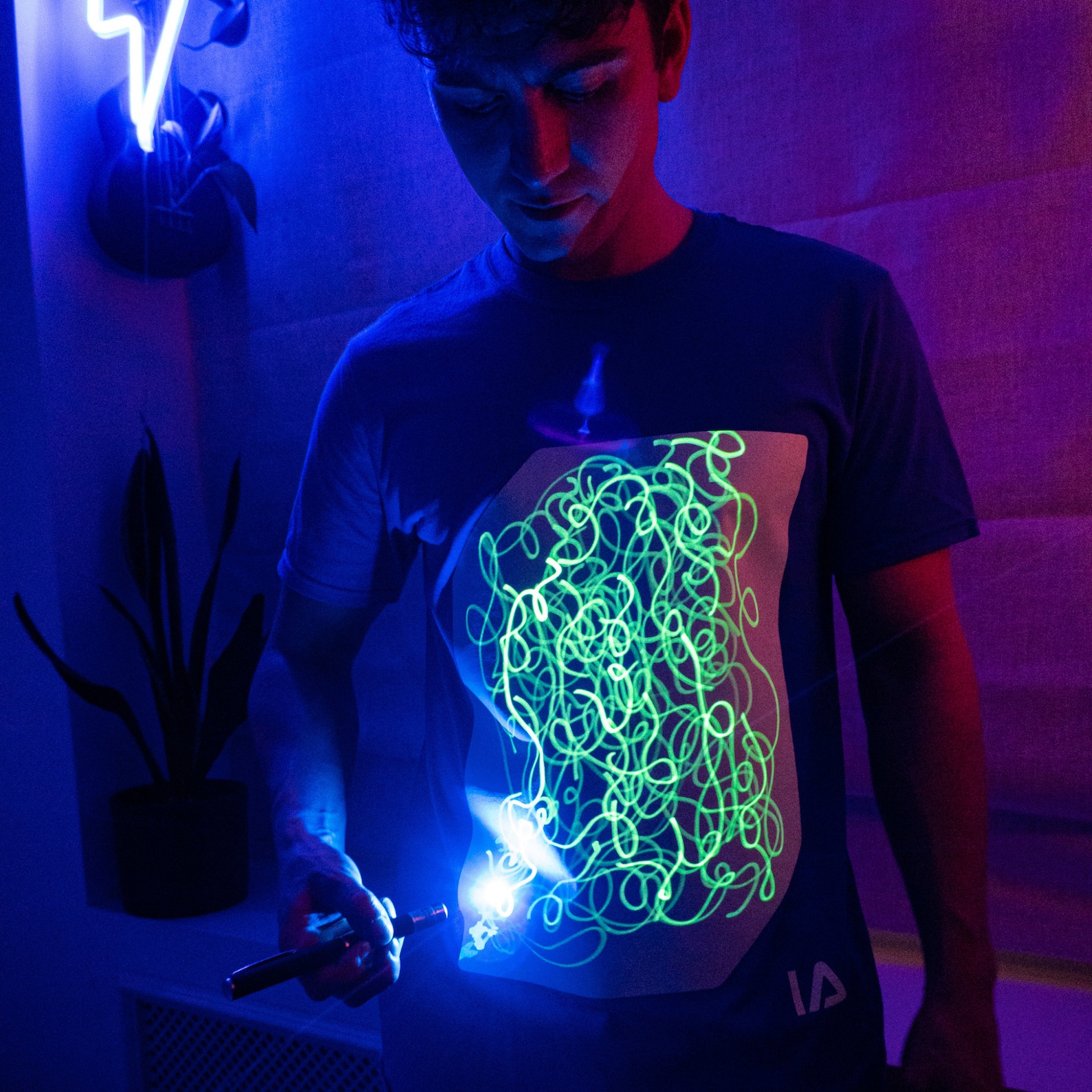 Interactive Glow-in-the-dark T-shirt: Draw With Light, Sensory Friendly ...
