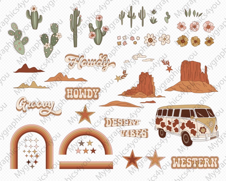 Retro 60s 70s Groovy Hippie Western Smiley Cowboy Daisy - Etsy