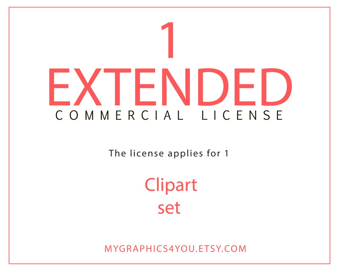 Extended Commercial License for Clip Art Pack or Digital Paper Pack ...