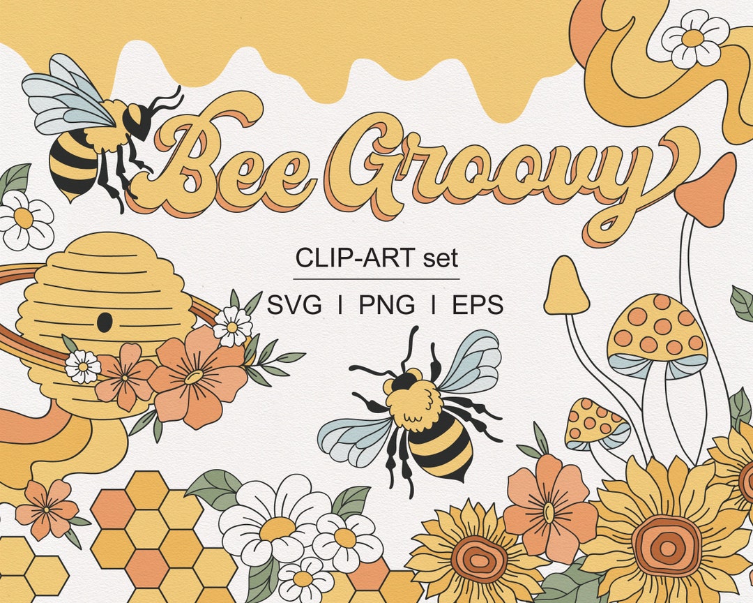 Groovy Hippie Bee Bumblebee Honey Hive Bee Accessories Bee Sweets ...