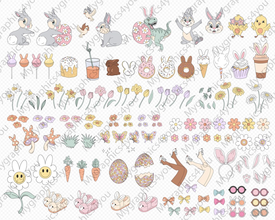 Retro Hippie Easter Groovy Chick Disco Bunny Babe Easter Eggs Dino ...