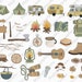 Happy Camper National Forest Camping Tent Campfire Caravan Mountain ...