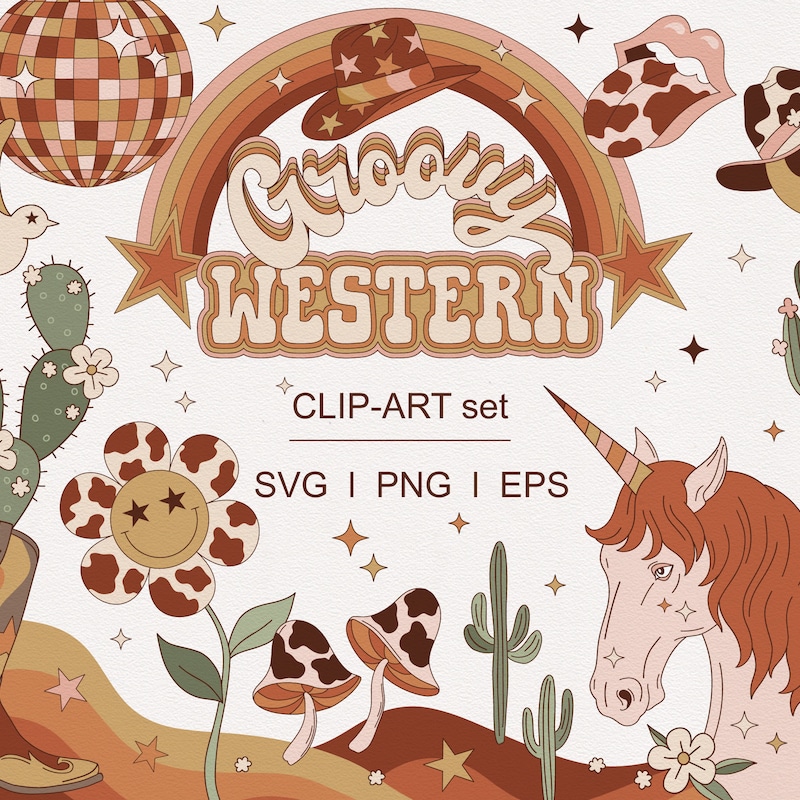 Western Retro Svg - Etsy