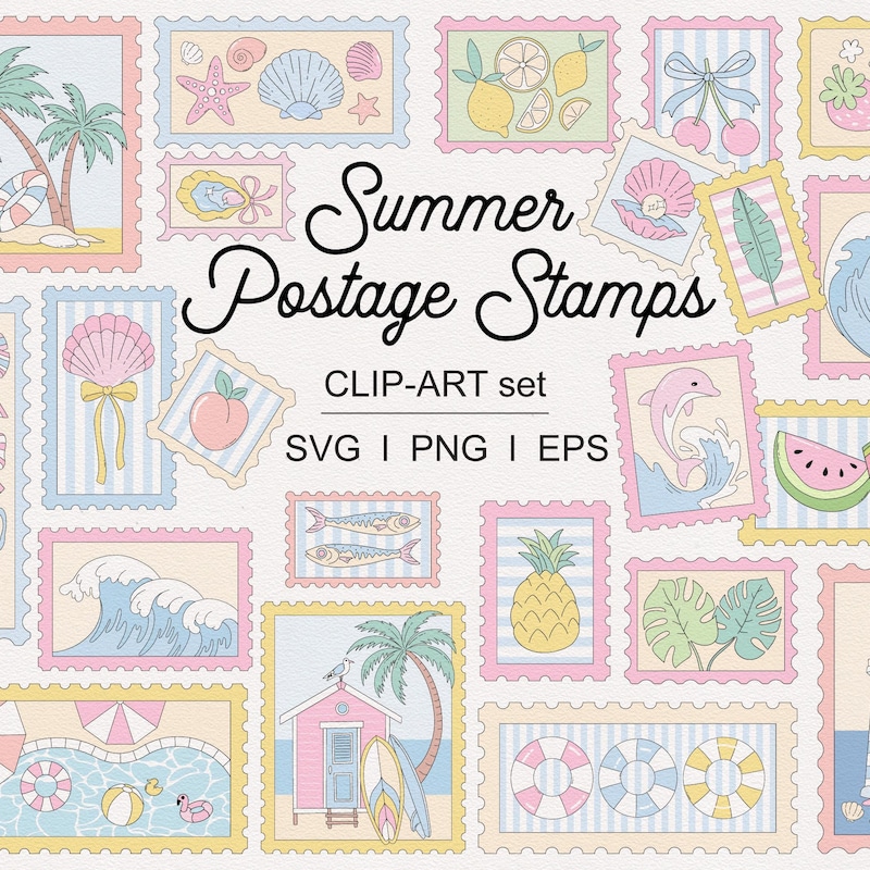 Beach Rubber Stamp - Etsy