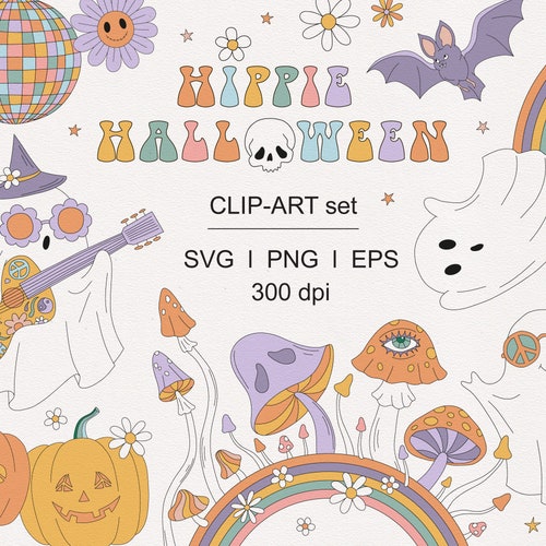 Retro 60s 70s Groovy Hippie Halloween Smilie Daisy Flower - Etsy