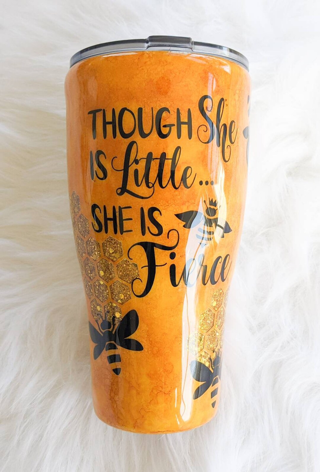 Queen Bee Tumbler Honey Bee Tumbler She is Fierce Cup Personalized Cup ...