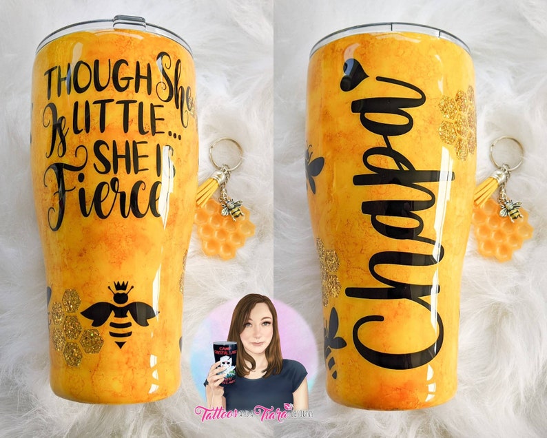 Queen Bee Tumbler Honey Bee Tumbler She is Fierce Cup | Etsy