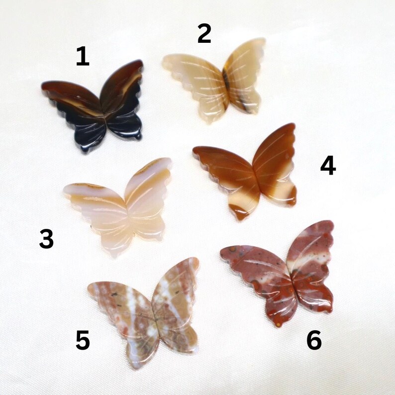 Hand-carved Agate & Jasper Butterfly Wing Pairs for Jewelry Making - Etsy