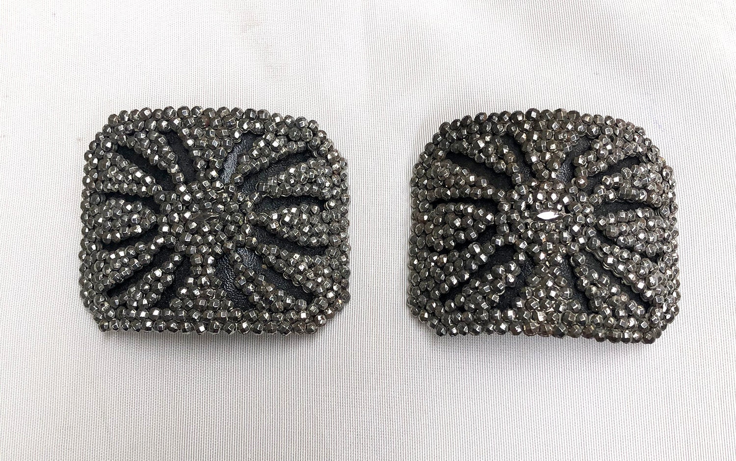 Pair of Late 1800s Cut Steel Shoe Clips - Etsy