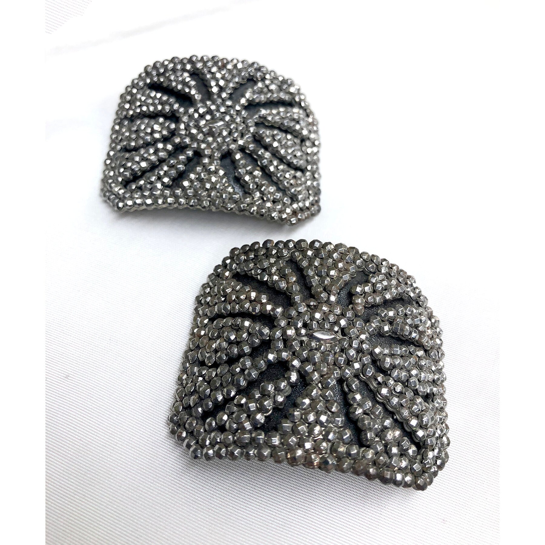 Pair of Late 1800s Cut Steel Shoe Clips - Etsy