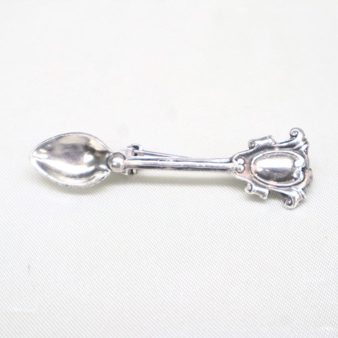 Late 1930’s Sterling Silver Mini Spoon Bar Pin - Etsy