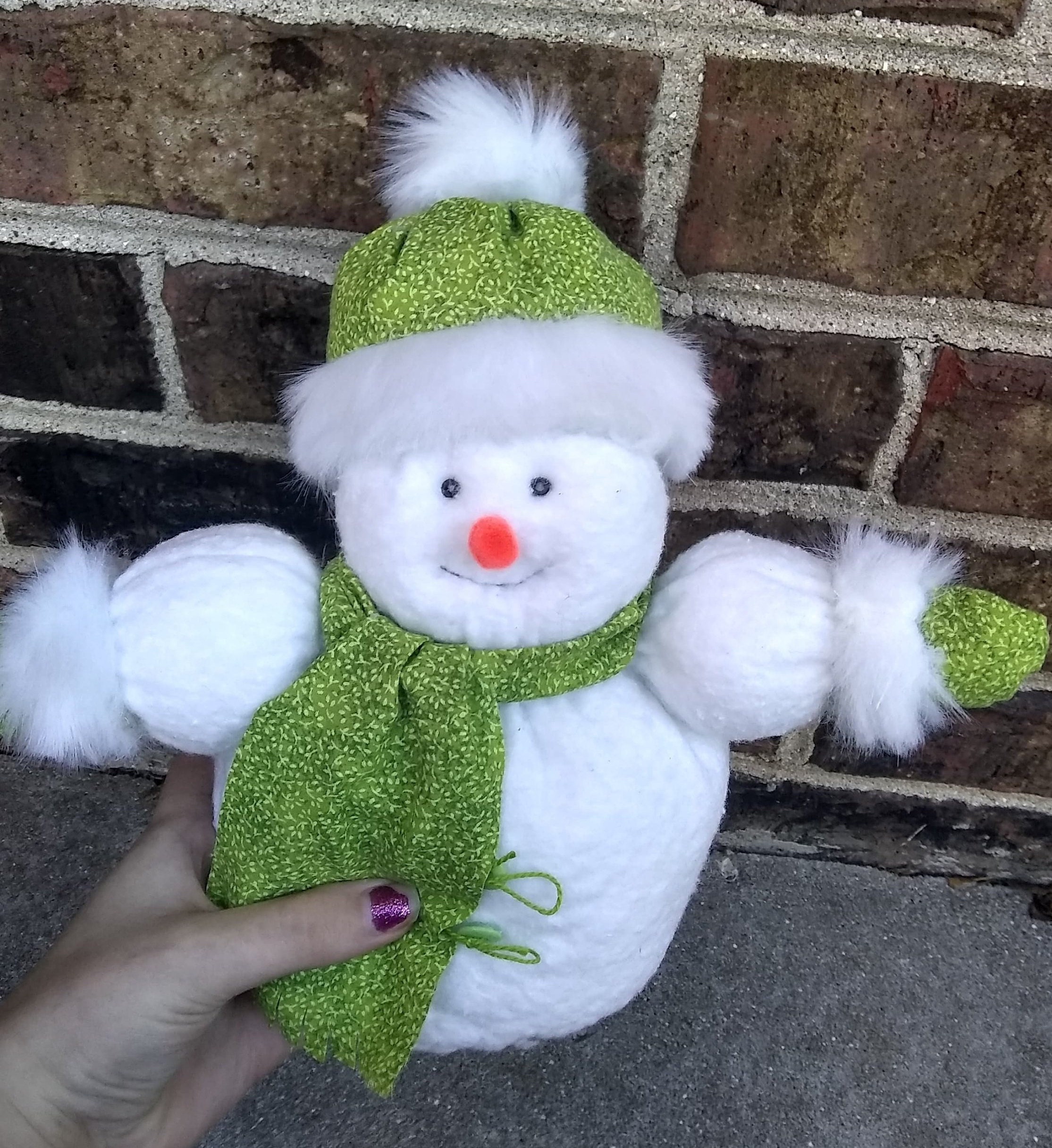 Stuffed Green Snowman Plushie - Etsy